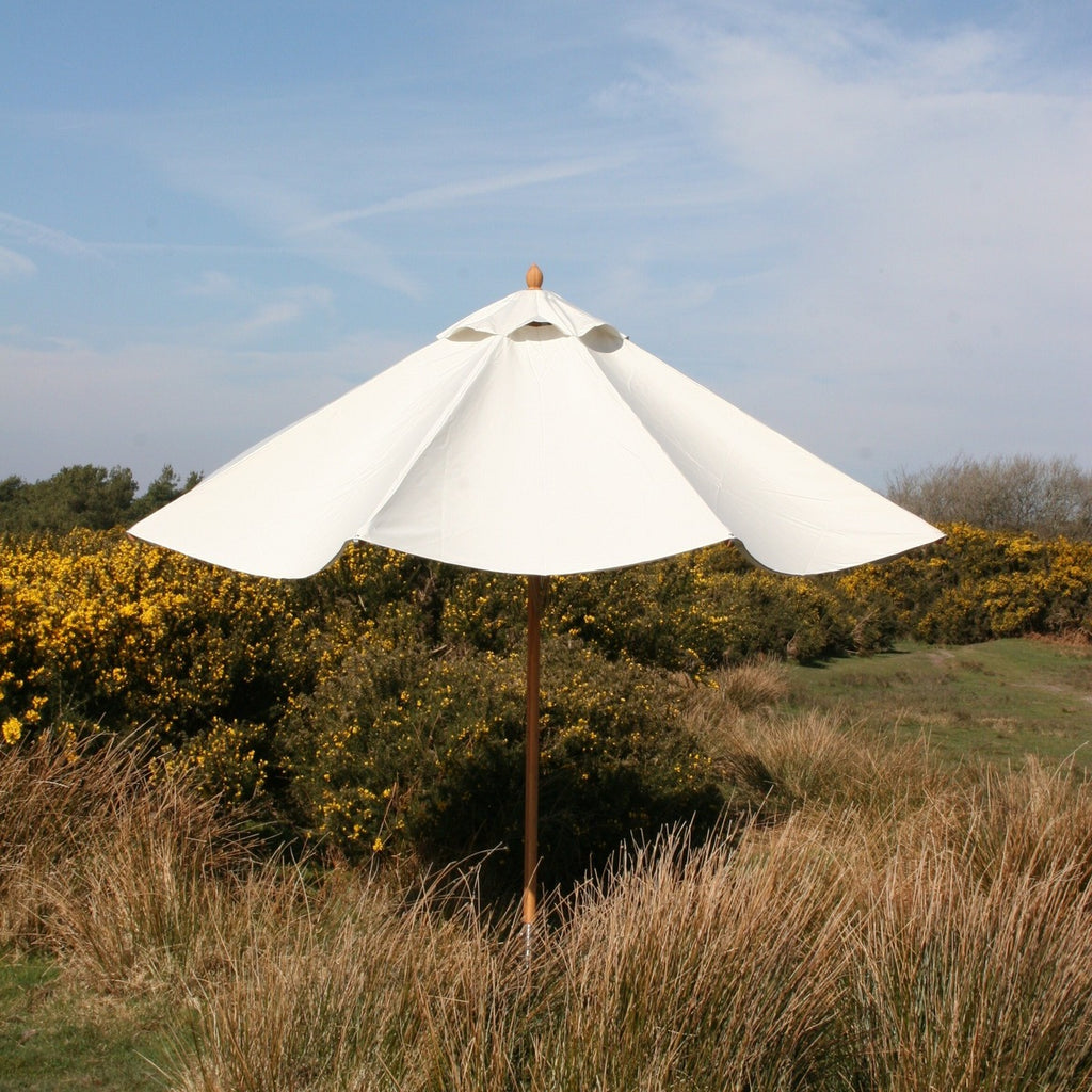Luxury, off-white, traditional garden parasol | Plia Parasols